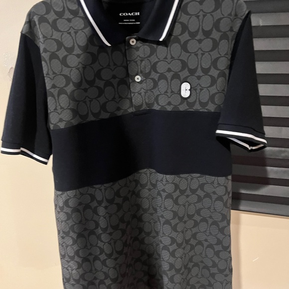 Coach | Shirts | Coach Mens Black Polo Shirt | Poshmark
